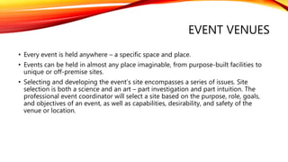 Lesson 7 event venues | PPTX