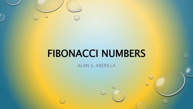 Lesson 7 fibonacci numbers | PPT