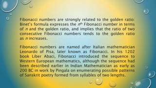 Lesson 7 fibonacci numbers | PPTX | Chemistry | Science