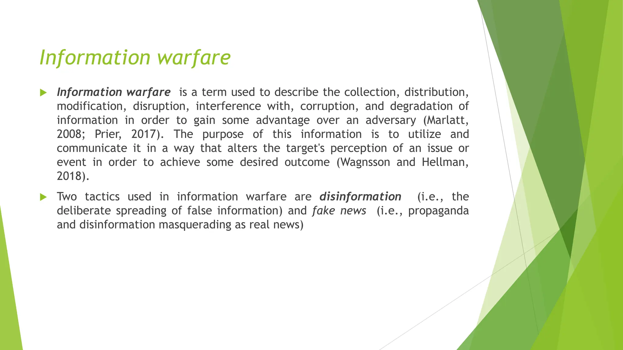 Lesson7-Hacktivism, Terrorism, Espionage, Disinformation Campaigns and ...