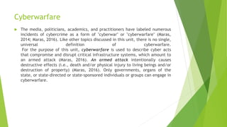 Lesson7-Hacktivism, Terrorism, Espionage, Disinformation Campaigns and ...