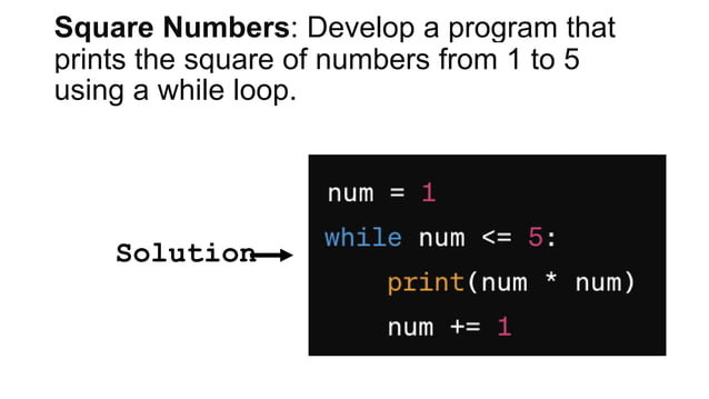 loops in Python with examples and different problems | PPTX ...