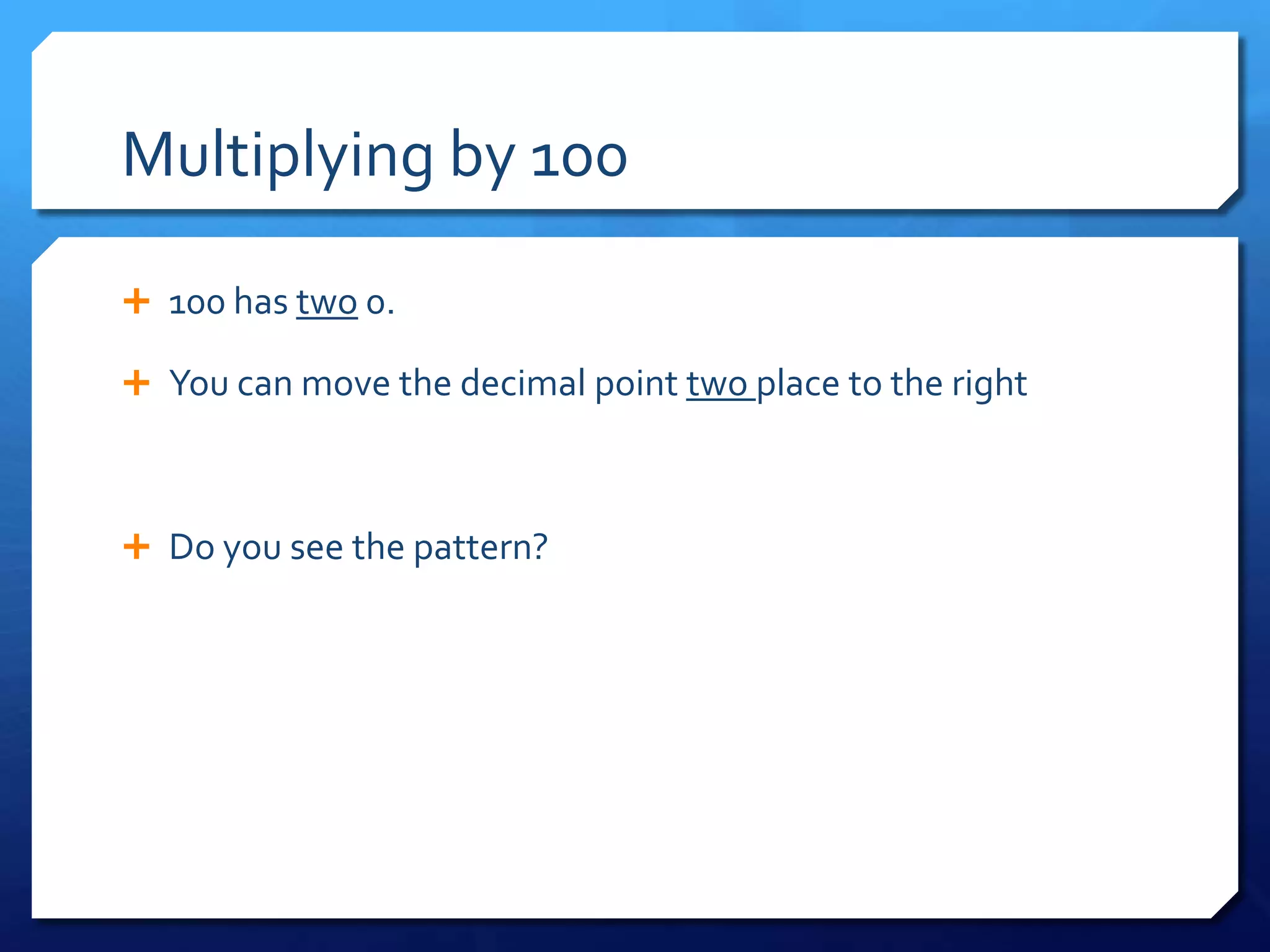 Lesson 7 multiplying decimals by 10, 100, 1000, 10 000 | PPTX