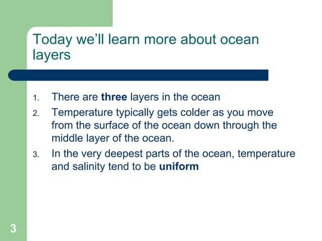 Ocean Layers | PPT