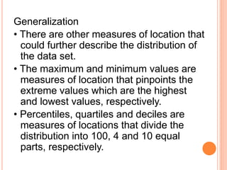 Lesson 7 other measures of location | PPTX