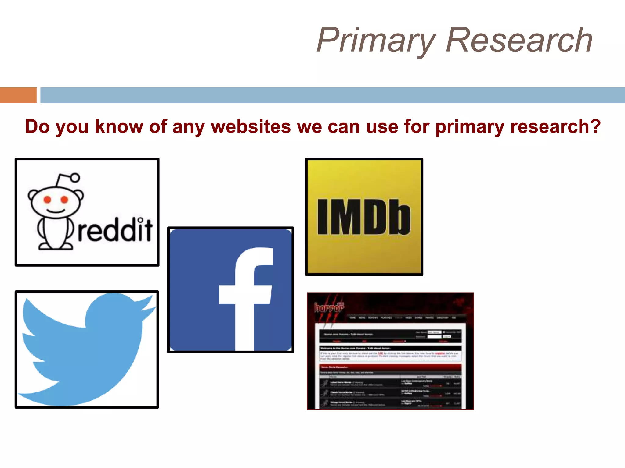 Lesson 7 primary research | PPT