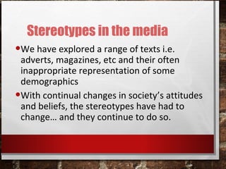 AS Media Lesson 7 - realism and stereotypes | PPT