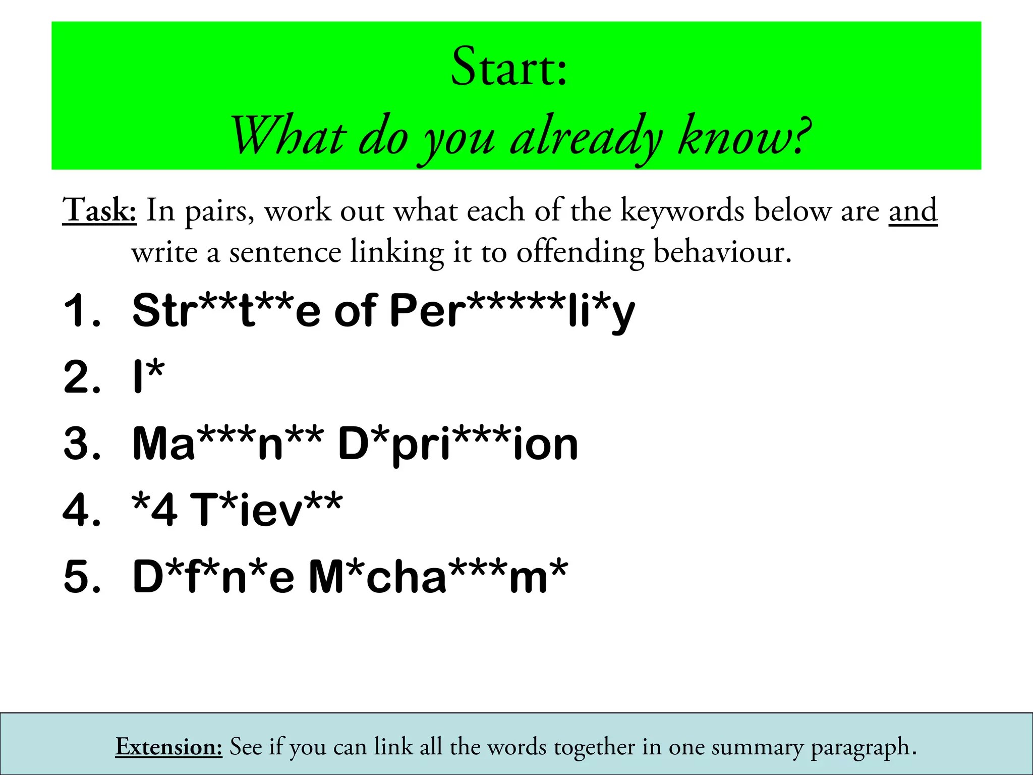 Lesson 7 theories of offending psychodynamic | PPT