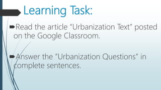 Lesson 7 urbanization* | PPTX