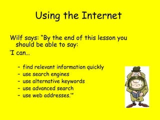 Lesson 7 Using the Internet | PPT