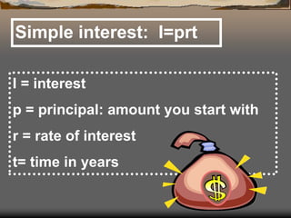 Detailed power point presentation on compound interest and how it is ...