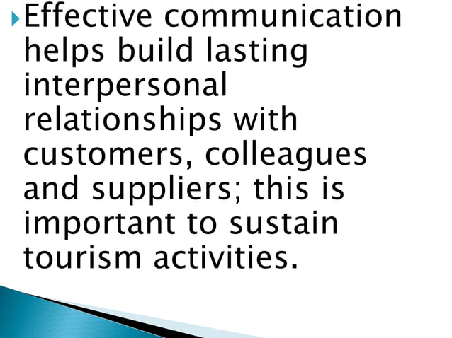 Lesson 7,8,9,10tourism value chain and career op, communication | PPT