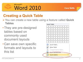 Word Lesson 7A PPT | PPTX