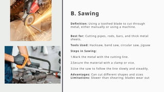 LESSON 7_Basic metal fabrication techniques (Cutting, Shaping, Welding ...