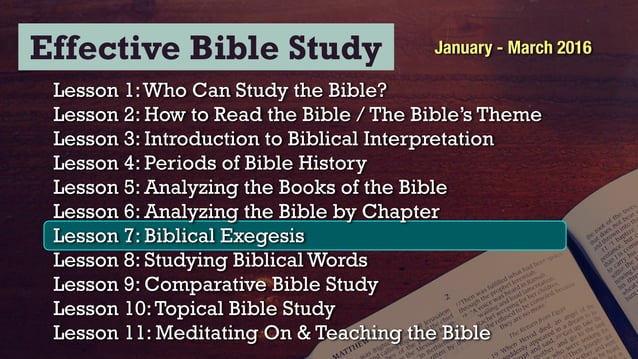 Biblical Exegesis (Effective Bible Study) | PDF