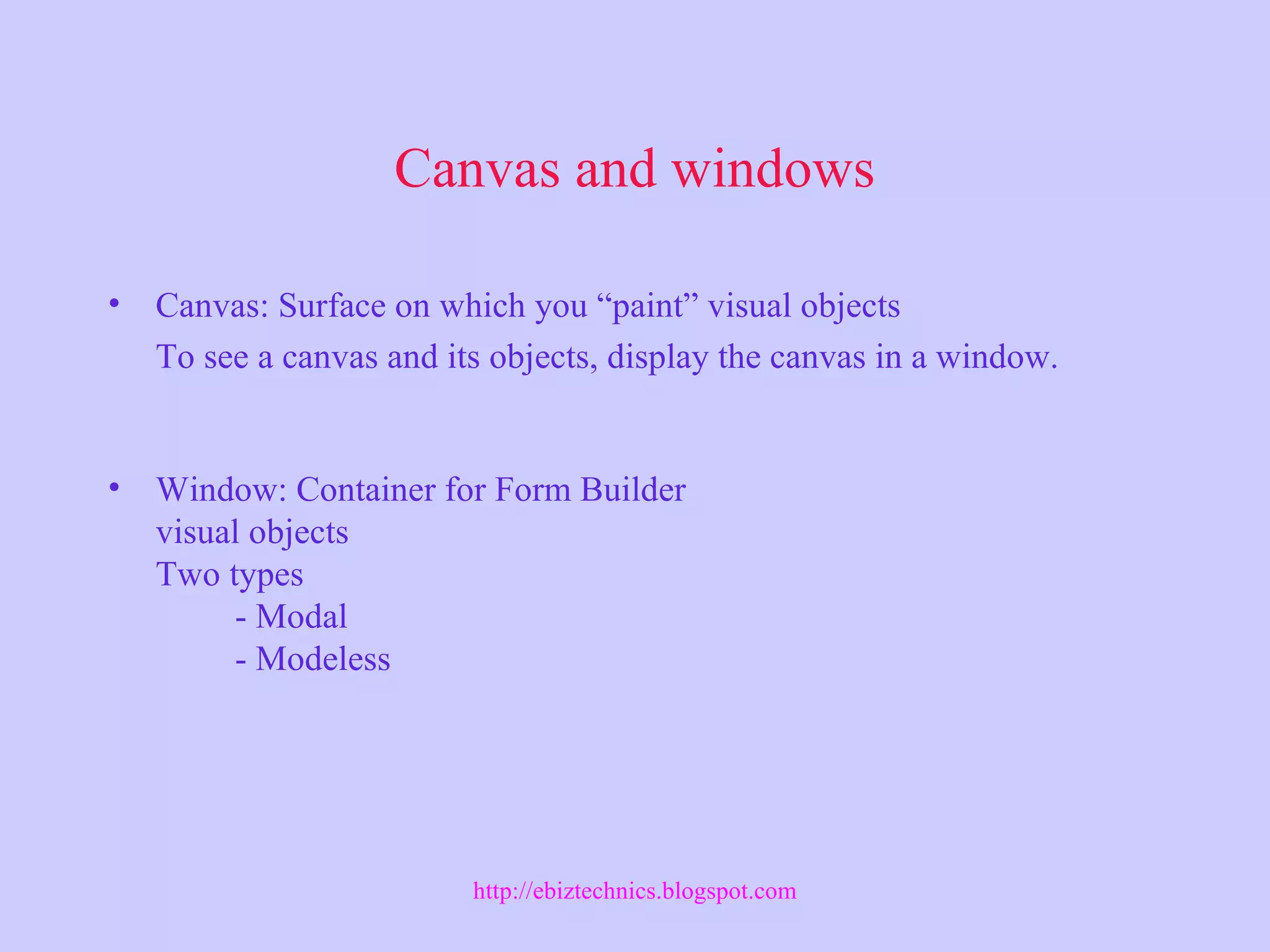 Oracle Forms-Canvas types | PPT