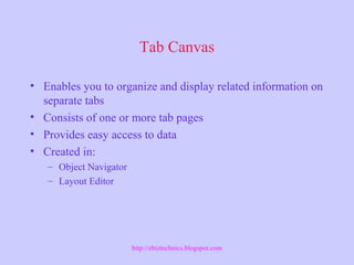 Oracle Forms-Canvas types | PPT