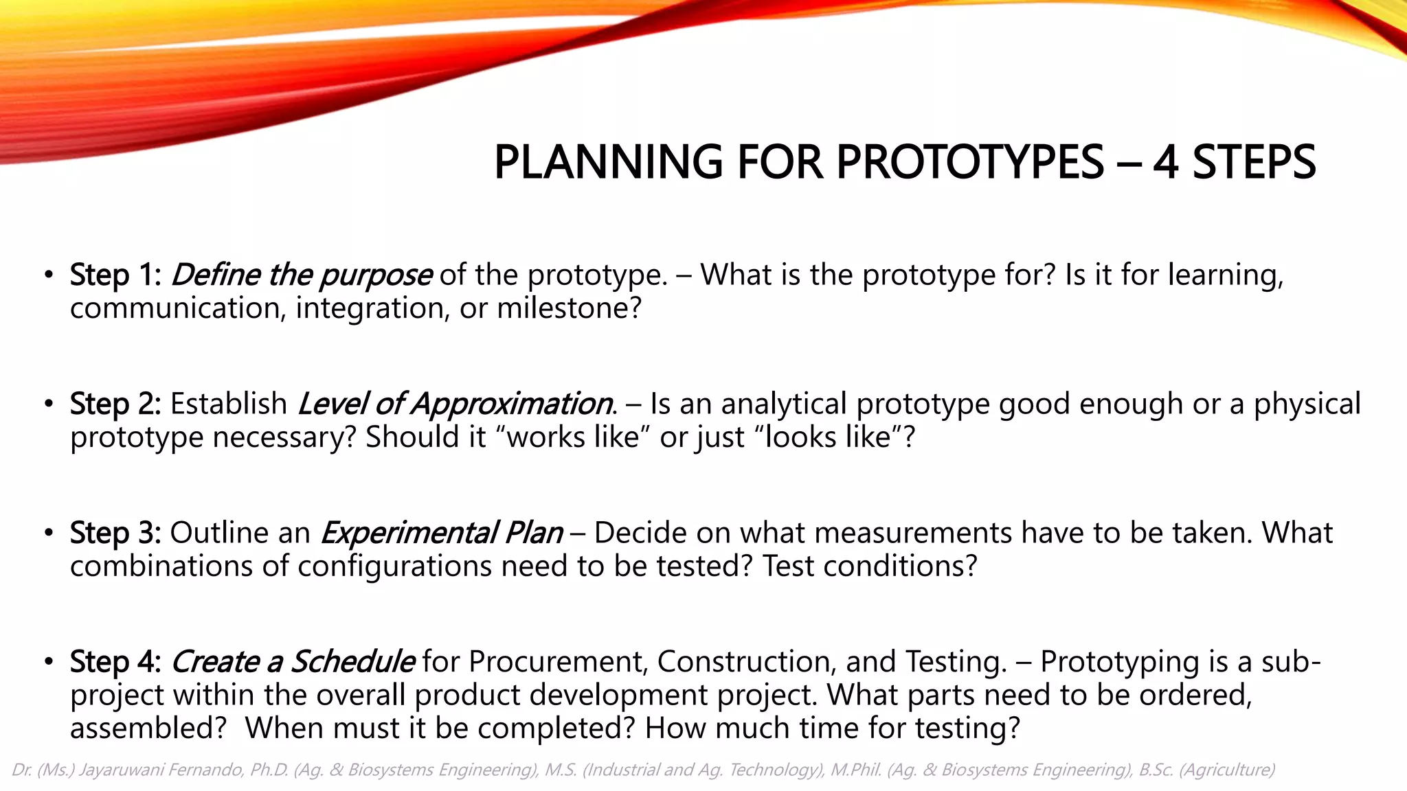 Prototype development & testing | PPTX