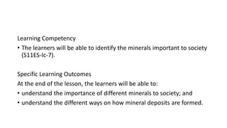 Lesson 7 Earth and Earth Resources - Mineral Resources.pptx