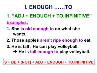lesson 7: enough... to and exercises.ppt