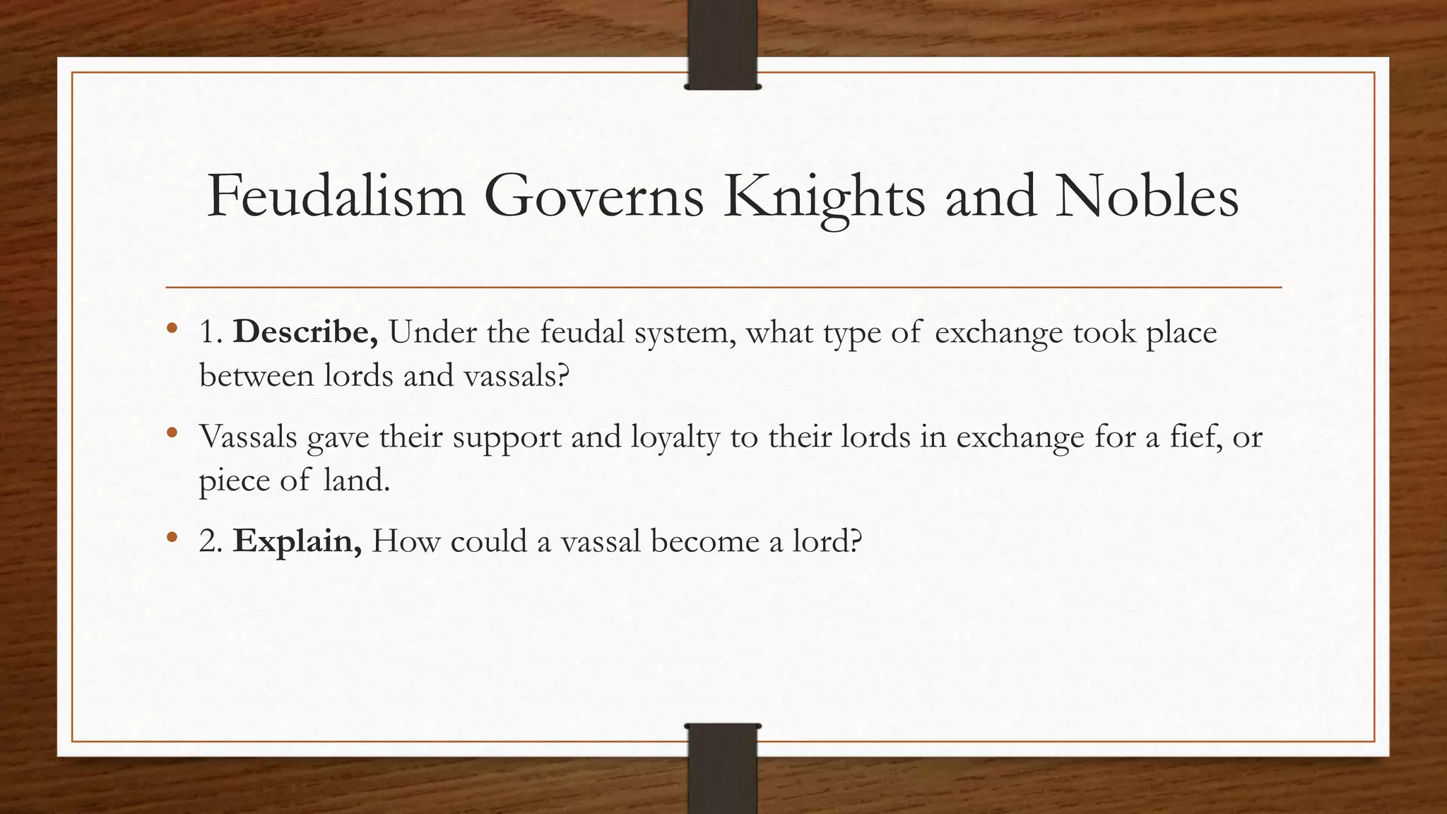 Lesson 7 feudalism and manor life | PPTX