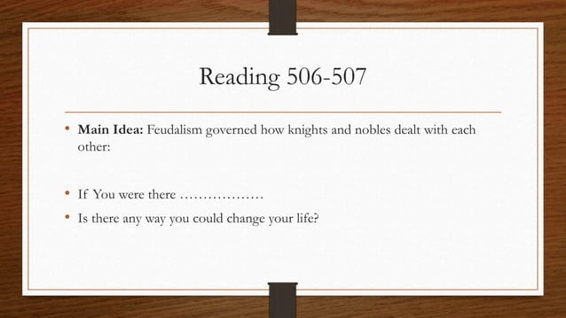 Lesson 7 feudalism and manor life | PPTX