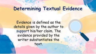 Formulating Evaluative Statements and Determining Textual Evidence 2.pptx