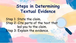 Formulating Evaluative Statements and Determining Textual Evidence 2.pptx