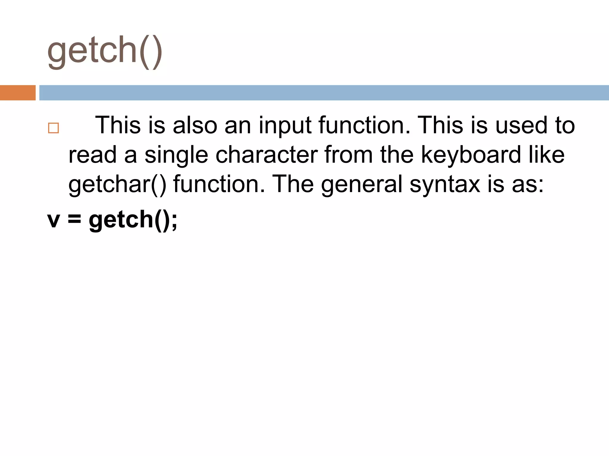 Lesson 7 io statements | PPTX | Programming Languages | Computing