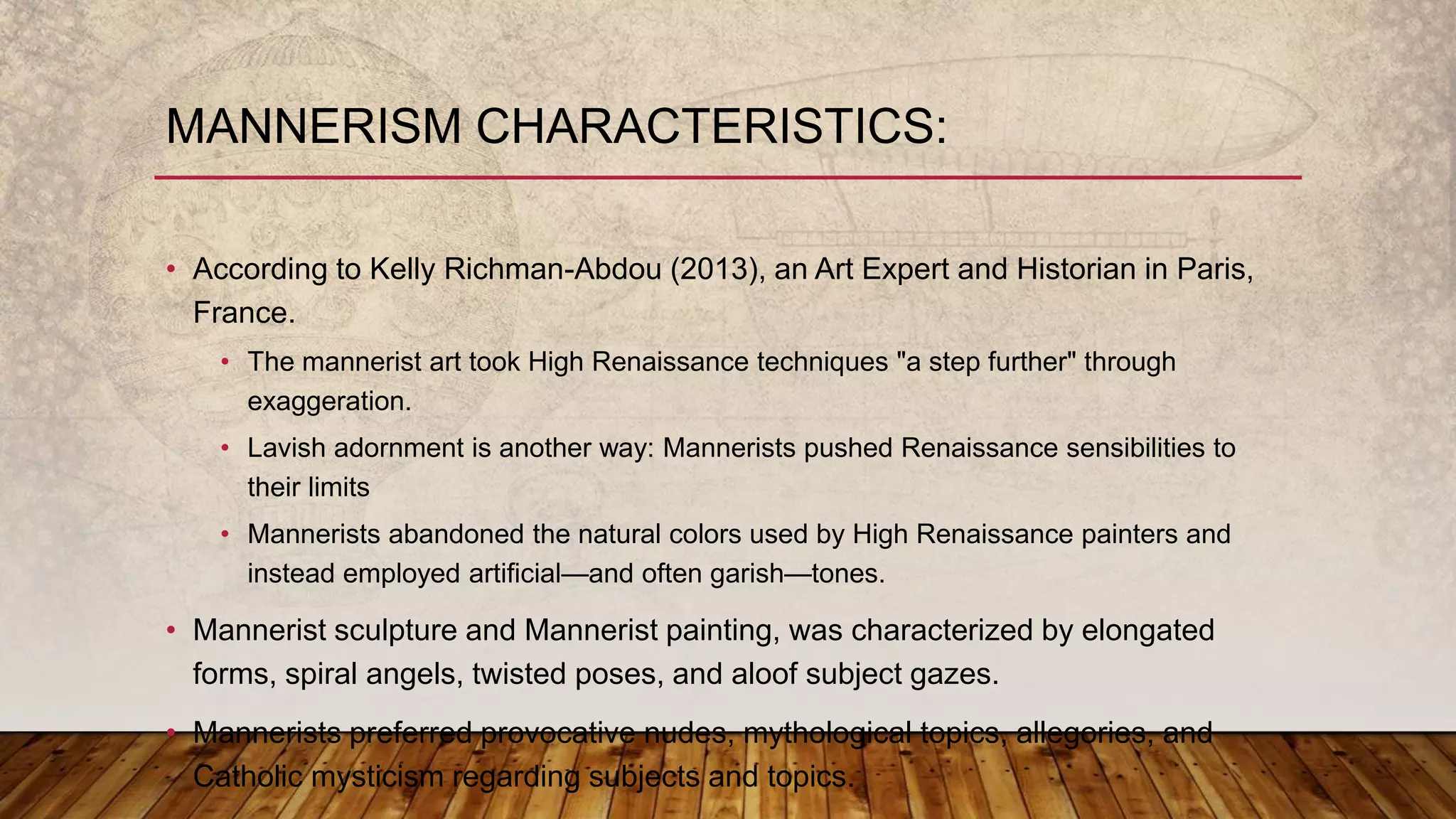 Lesson 7 Mannerism by habla emmanuel | PPT