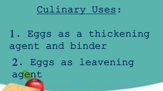 Lesson 7 Market Forms of Egg, Uses of Egg | PPTX