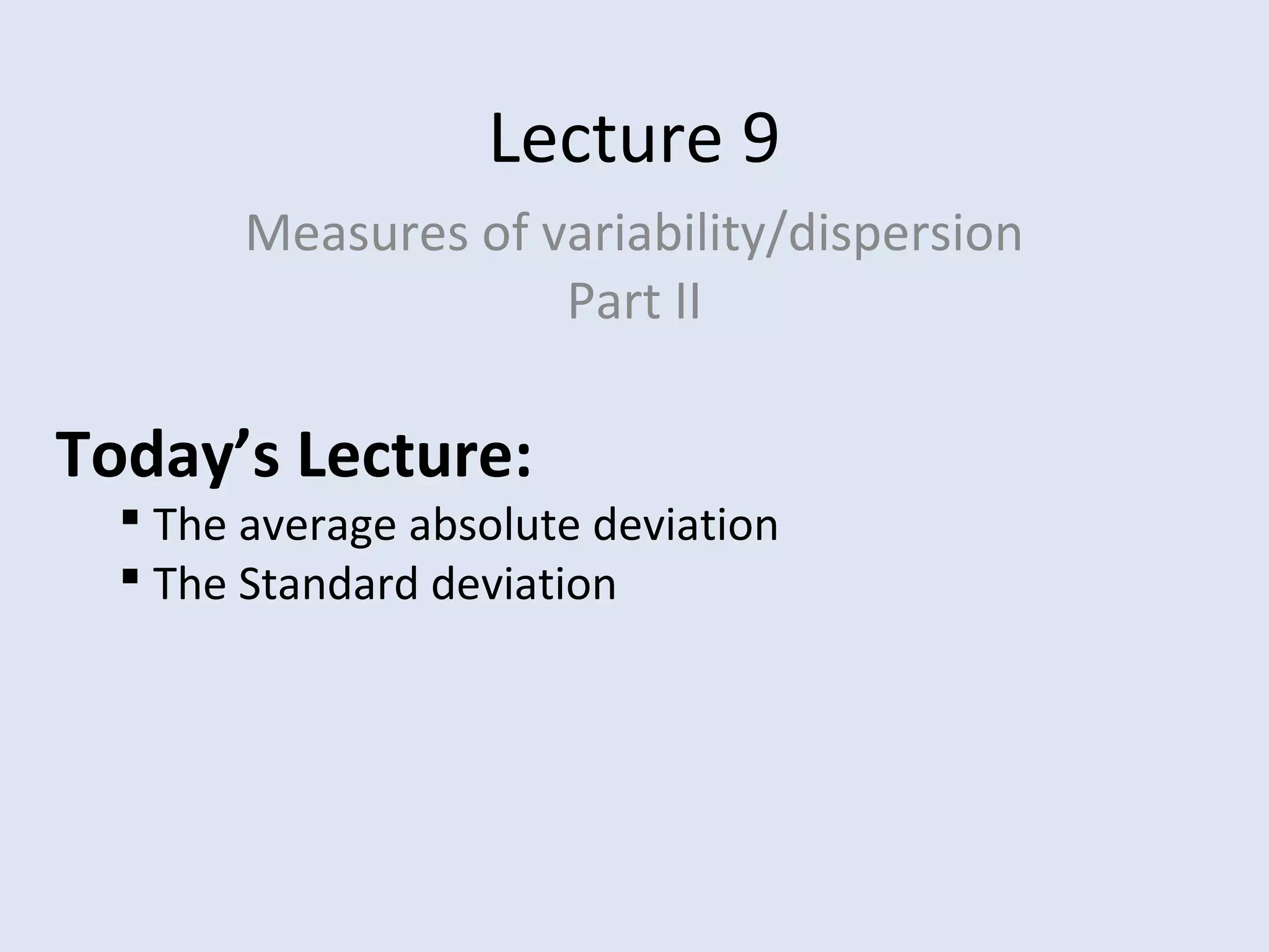 Lesson 7 measures of dispersion part 2 | PPT