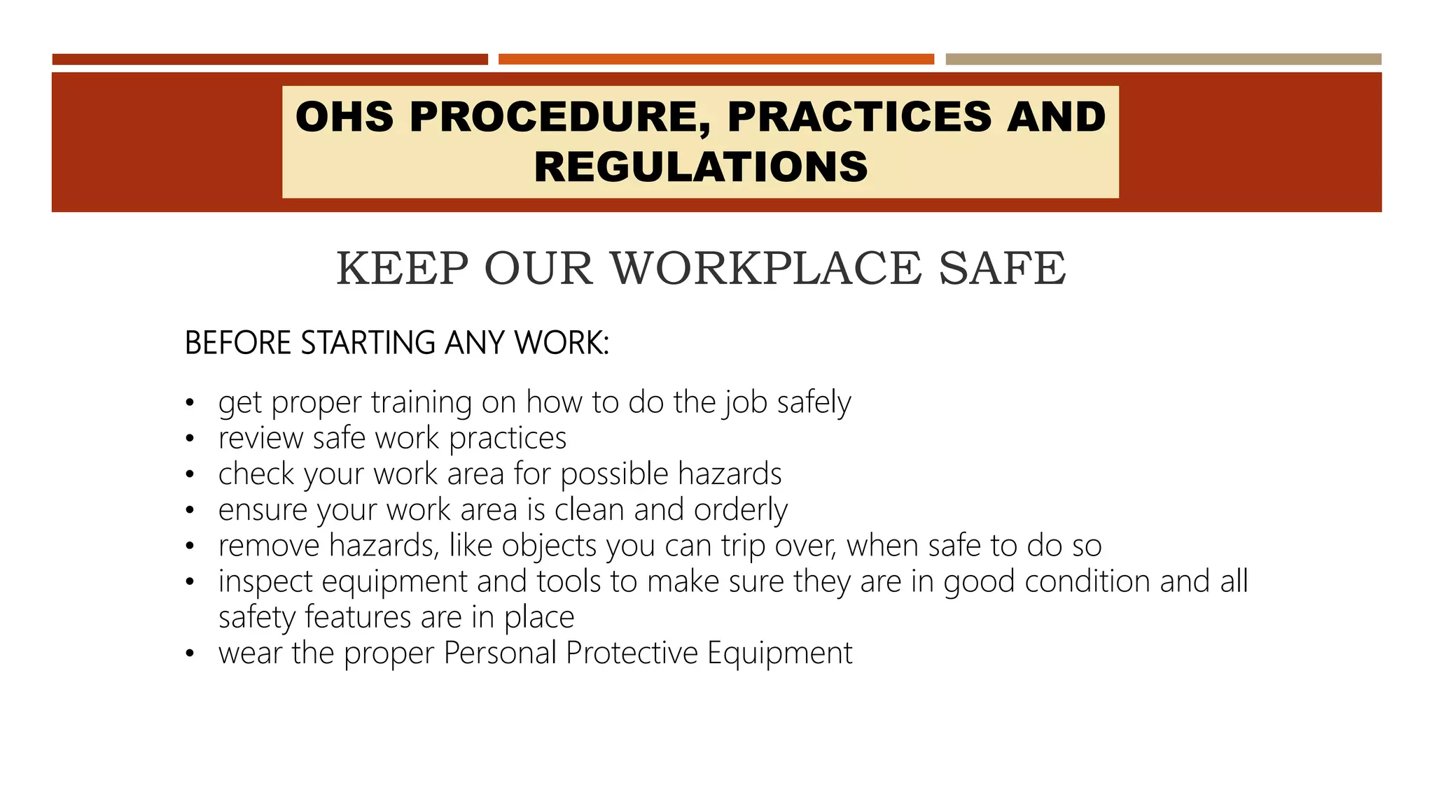Lesson 7_Practice Occupational Health and Safety Procedures (LO3) | PPTX