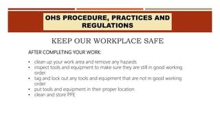 Lesson 7_Practice Occupational Health and Safety Procedures (LO3) | PPTX