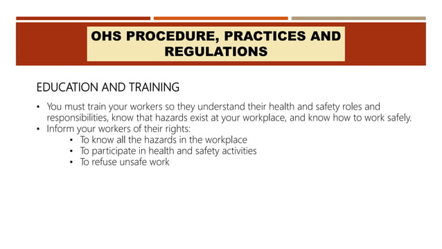 Lesson 7_Practice Occupational Health and Safety Procedures (LO3) | PPTX