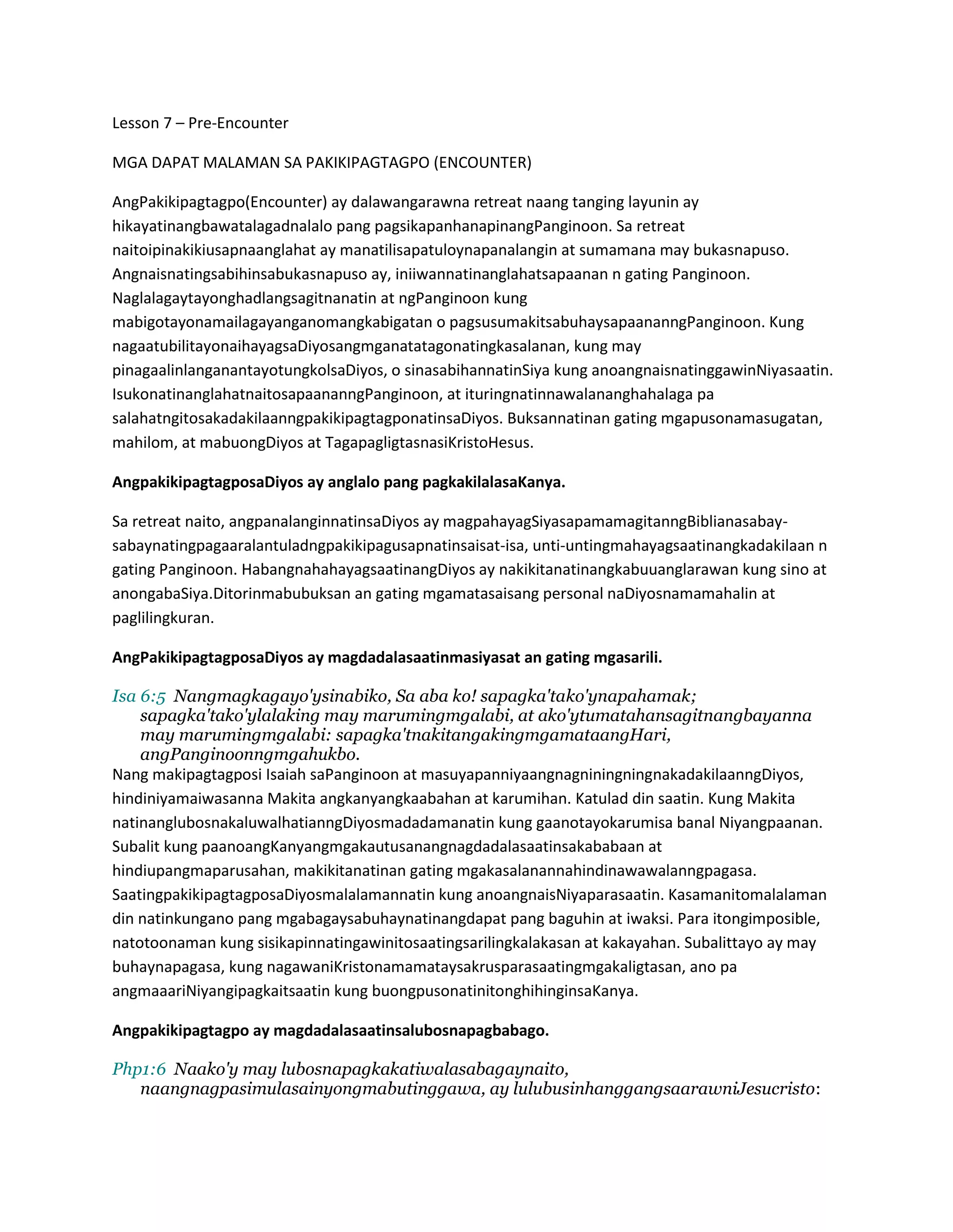 Lesson 7 pre encounter | DOCX