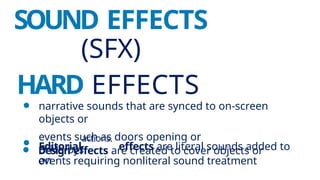 LESSON 7HISTORY AND FUNCTIONS OF SFX AND FOLEY EFECTS | PPT