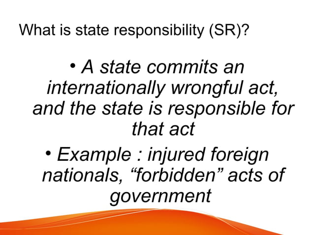 Lesson 7 state responsibility organ of state 1 | PPT | Law