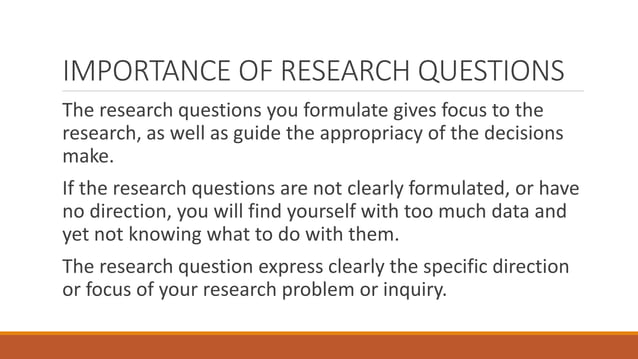 Lesson 7 stating research questions | PPTX
