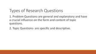 Lesson 7 stating research questions | PPTX