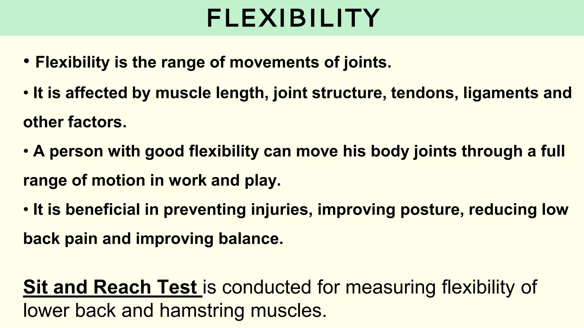 Test and Measurement in Sports | PPTX