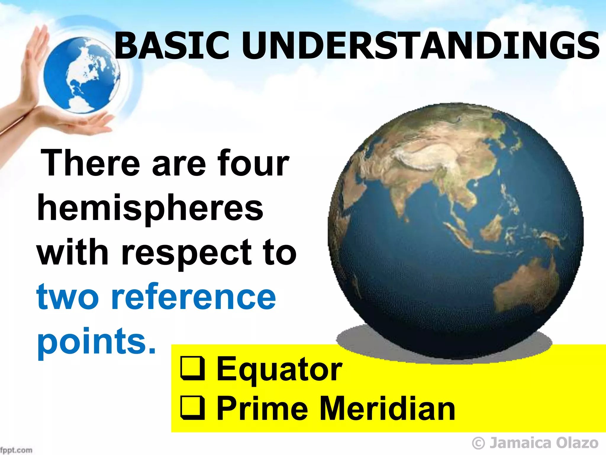 Lesson 7 The Earth's Hemispheres | PPSX