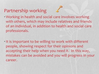 Lesson 7 working in partnership with other people | PPTX
