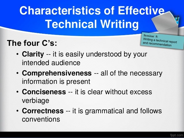 Characteristics Of Technical Report Characteristics Of Technical Characteristics Of Technical Report Characteristics Of Technical