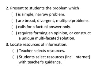 Lesson 8 Higher Thinking Skills Through IT-Based Projects | PPTX ...