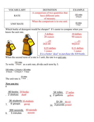 Lesson 8 1 ratios & rates | PDF