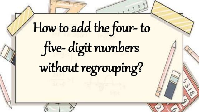 Adding Without Regrouping | PPTX | Homework and Study | Education