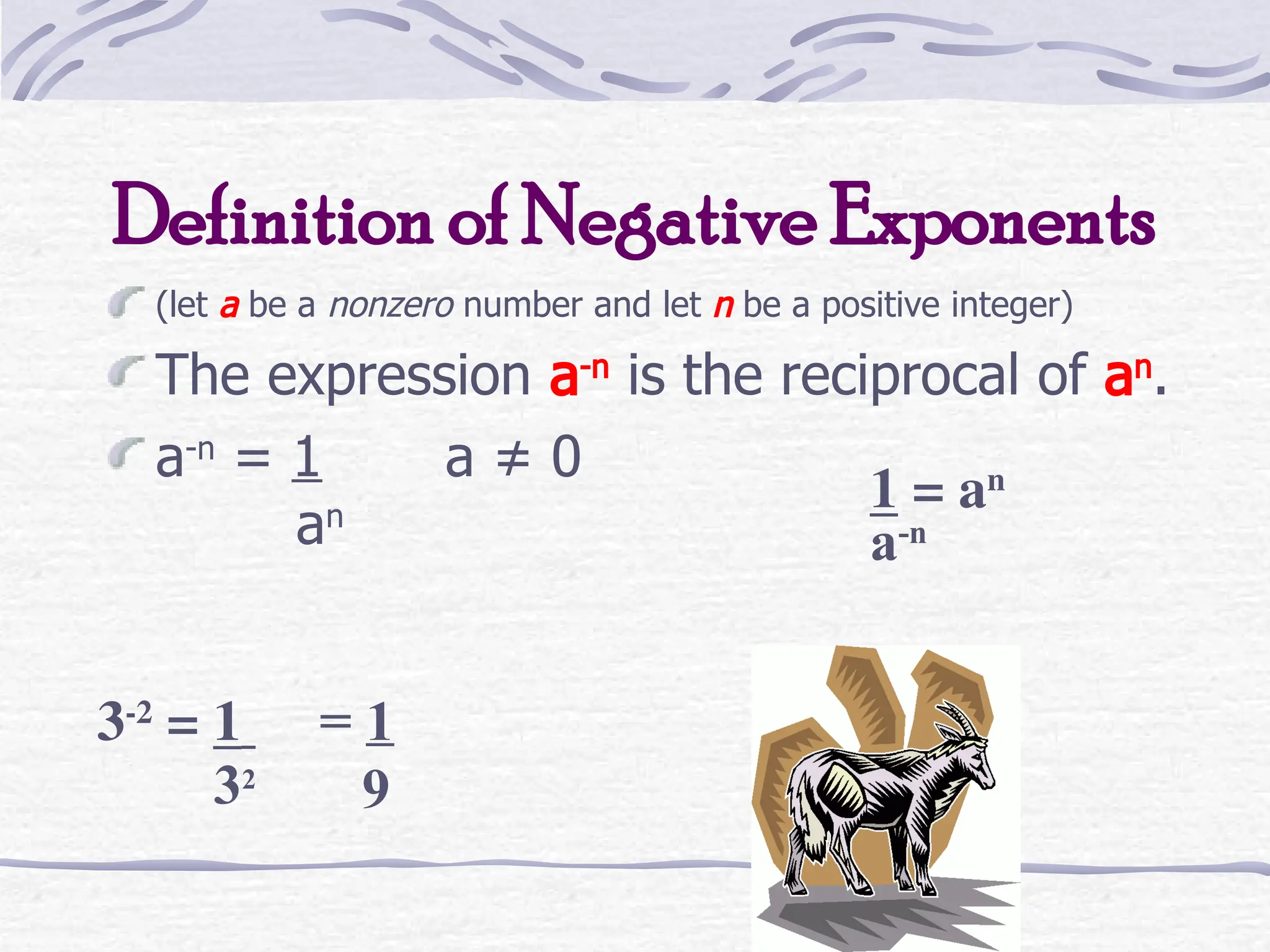 Lesson 8.2 - Negative and Zero Exponents.ppt