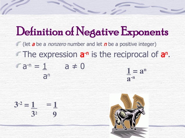 Lesson 8.2 - Negative and Zero Exponents.ppt | Physics | Science