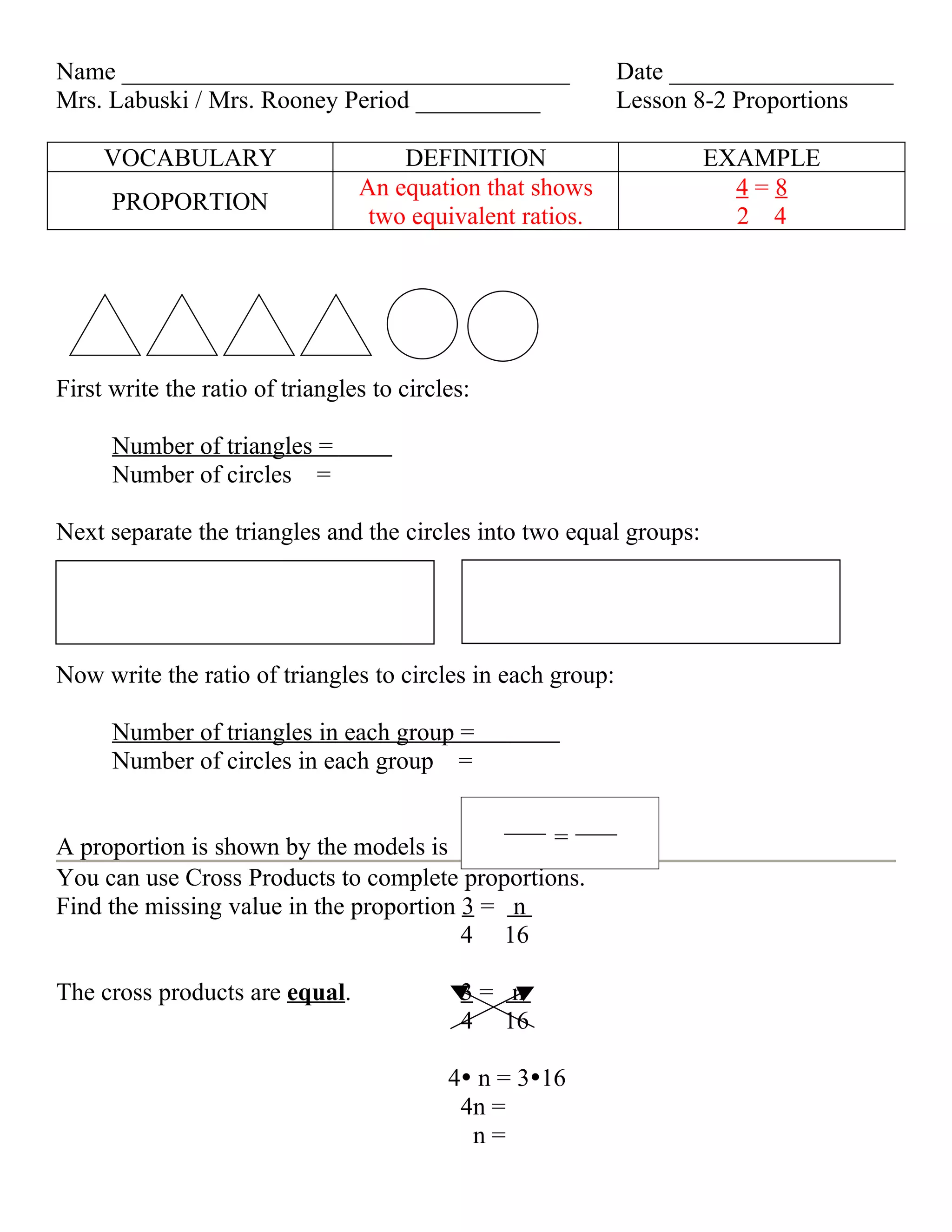 Lesson 8 2 proportions | DOC